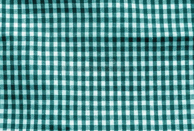 Checked Fabric Texture in Cyan Tone Stock Image - Image of cyan ...