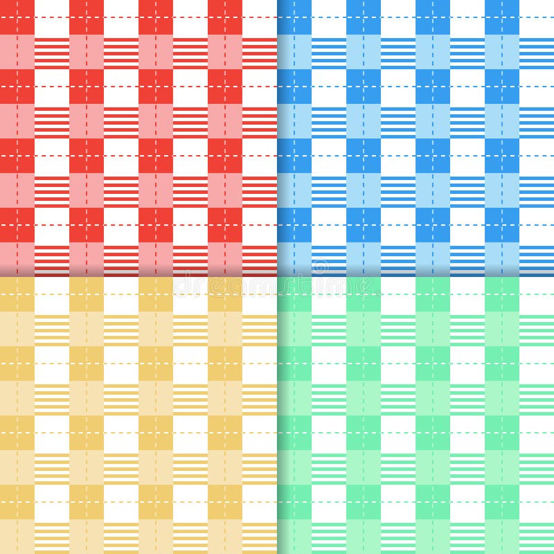 Checked Geometric Background. Colored Seamless Pattern Stock Vector ...