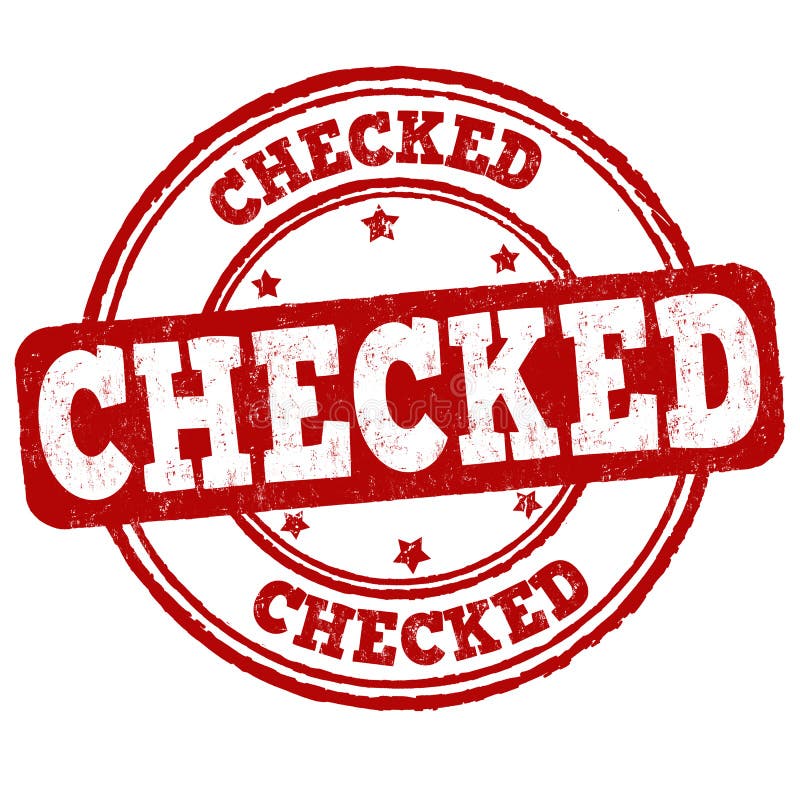 Checked Stamp Concept Isolated Stock Illustrations – 231 Checked Stamp ...