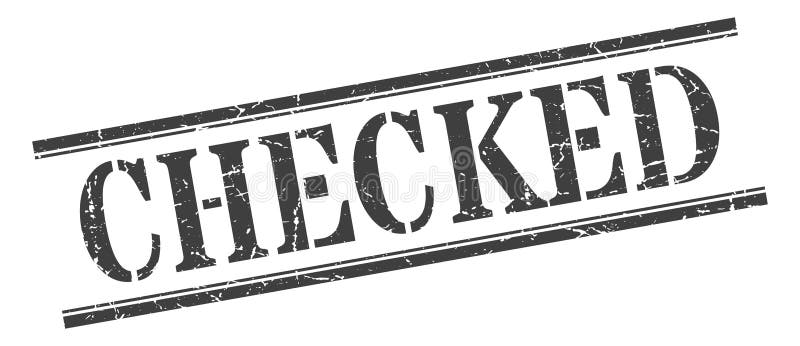 Checked Scratched Stamp with Tick Stock Vector - Illustration of design ...