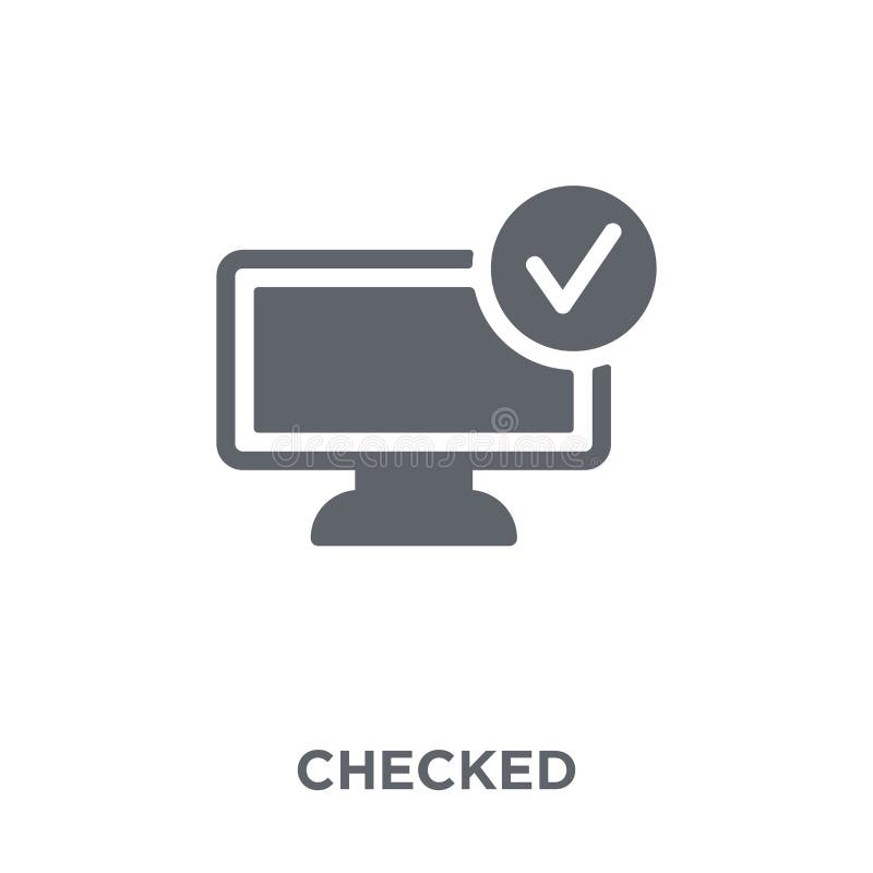 Checked Icon Vector Sign and Symbol Isolated on White Background ...