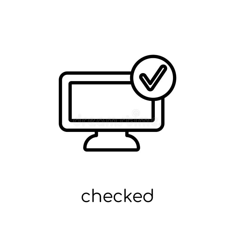 Checked Icon from Collection. Stock Vector - Illustration of shape ...