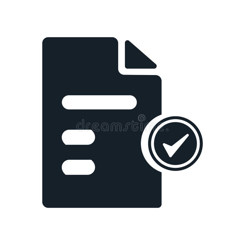 Checked Icon Vector Sign and Symbol Isolated on White Background Stock ...