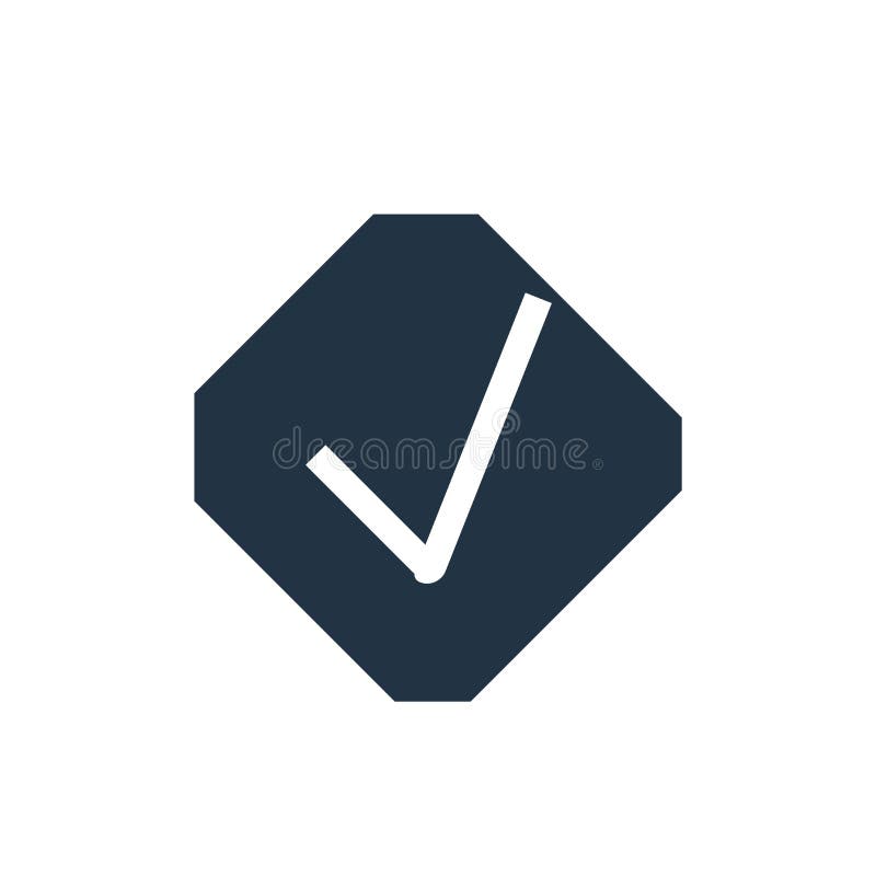 Checked Icon Vector Isolated on White Background, Checked Sign Stock ...