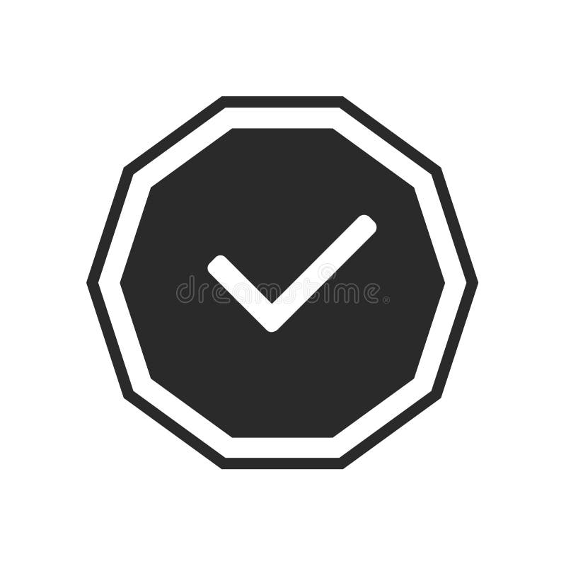 Checked Icon Vector Sign and Symbol Isolated on White Background Stock ...