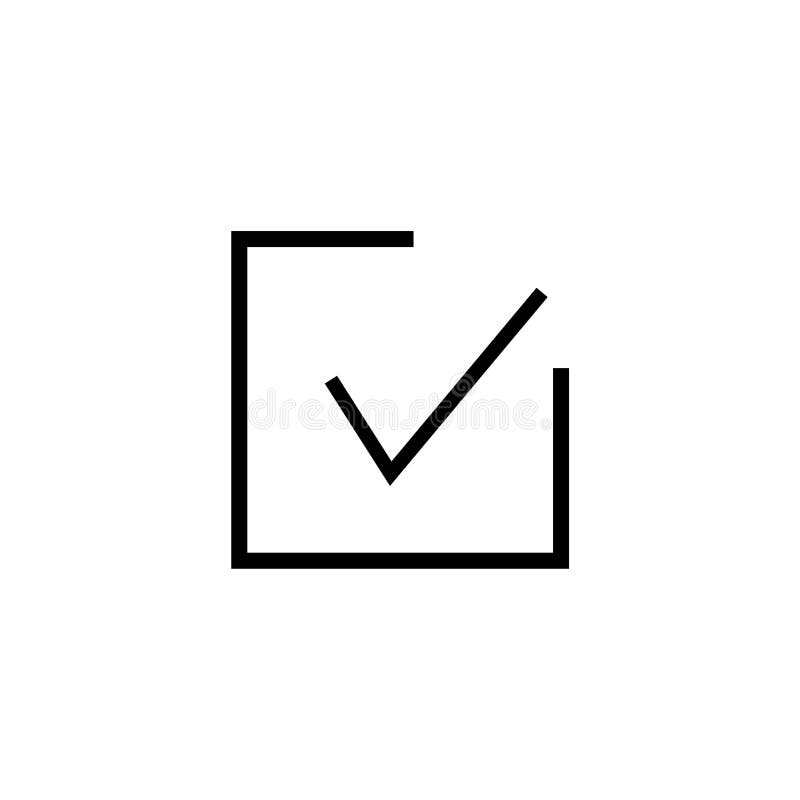 Checked Icon Vector Sign and Symbol Isolated on White Background ...