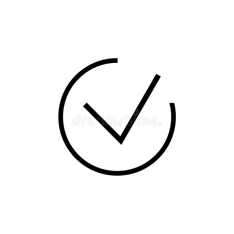 Checked Icon Vector Sign and Symbol Isolated on White Background ...