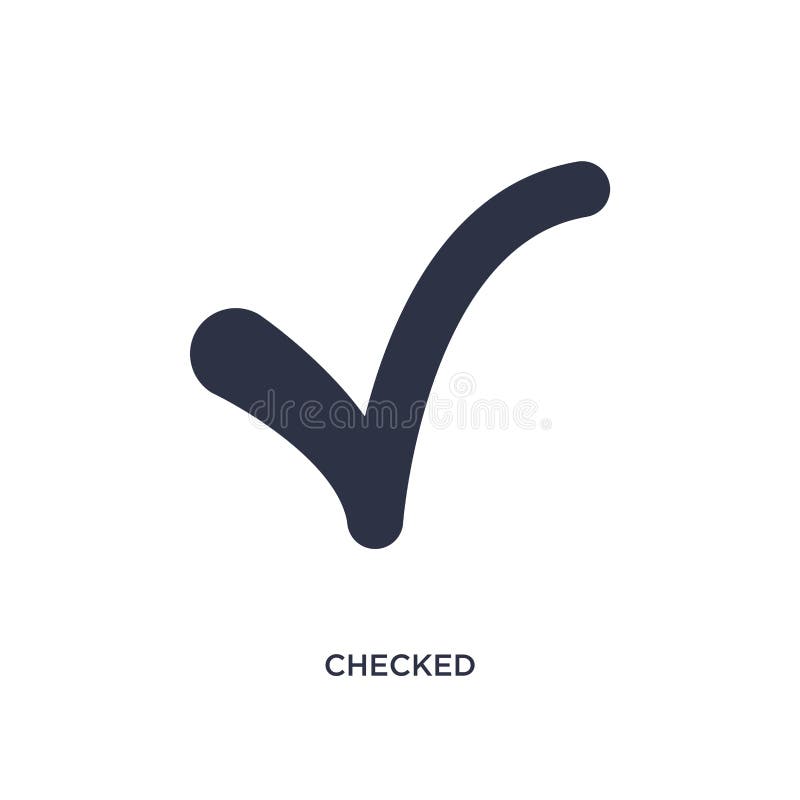 Checked Icon in Different Style Vector Illustration. Two Colored and ...