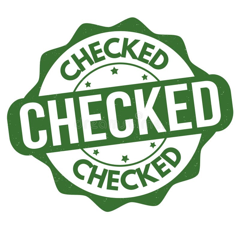 Checked Stamp Concept Isolated Stock Illustrations – 184 Checked Stamp ...