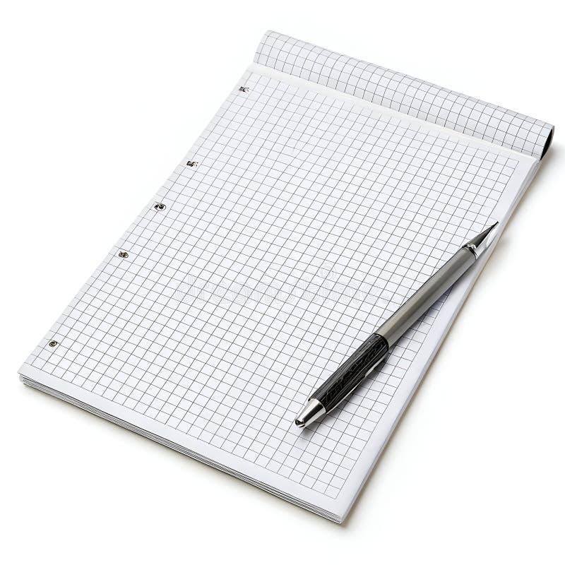 Checked Note Paper Isolated on White Background Stock Illustration ...