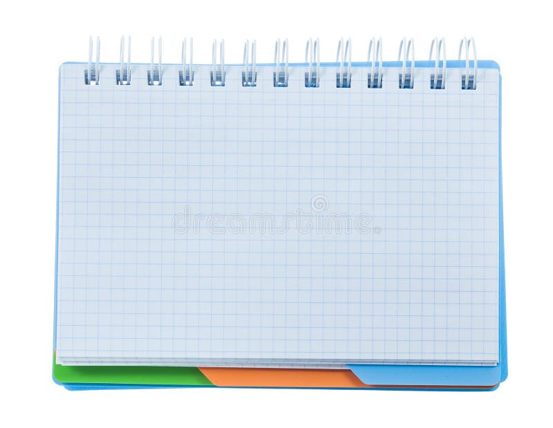 Checked Notepad Isolated on White Stock Image - Image of paper, writing ...
