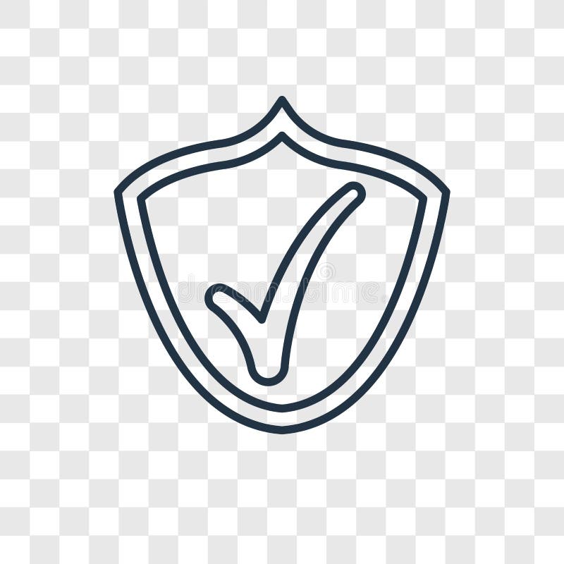 Checked Concept Vector Linear Icon Isolated on Transparent Background ...