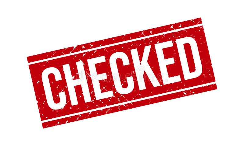 Checked Rubber Grunge Stamp Seal Stock Vector Stock Vector ...