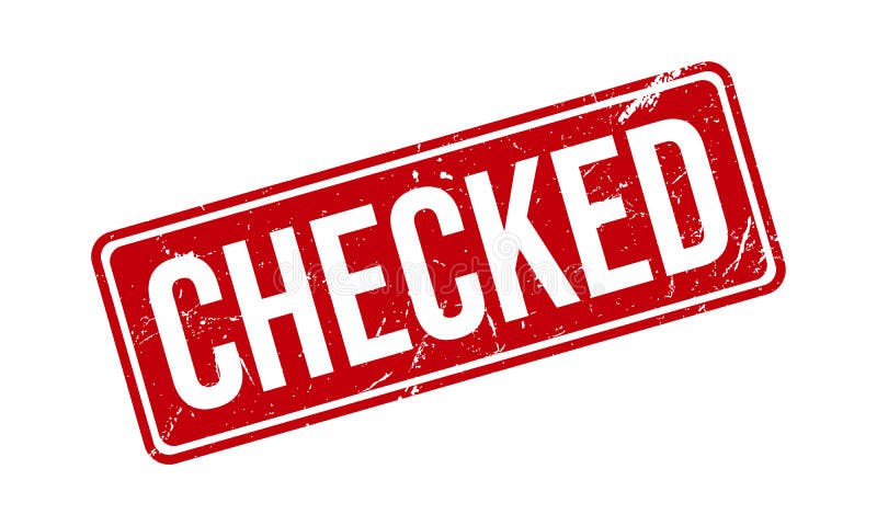 Checked Rubber Grunge Stamp Seal Stock Vector Stock Vector ...