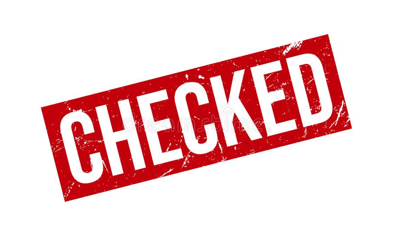 Checked Stamp Concept Isolated Stock Illustrations – 157 Checked Stamp ...