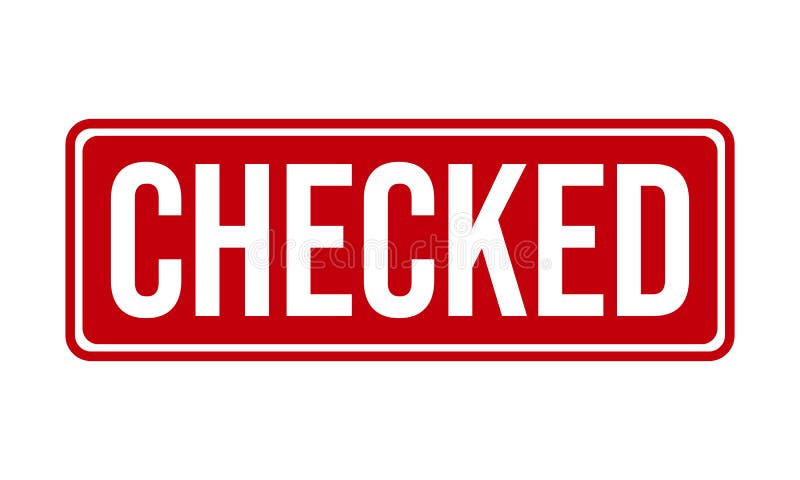 Checked Rubber Stamp. Checked Rubber Grunge Stamp Seal Vector ...