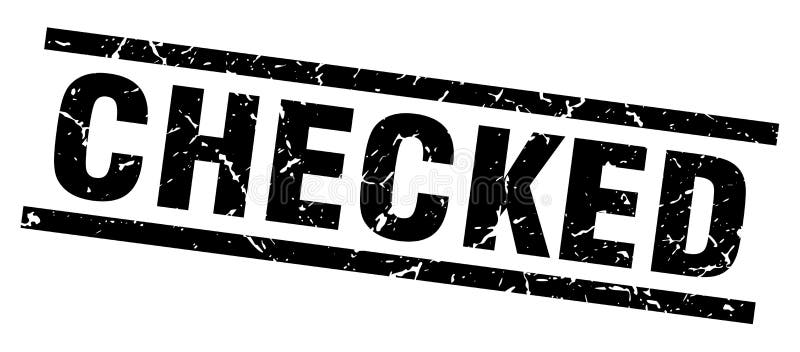 Checked Scratched Stamp with Tick Stock Vector - Illustration of design ...