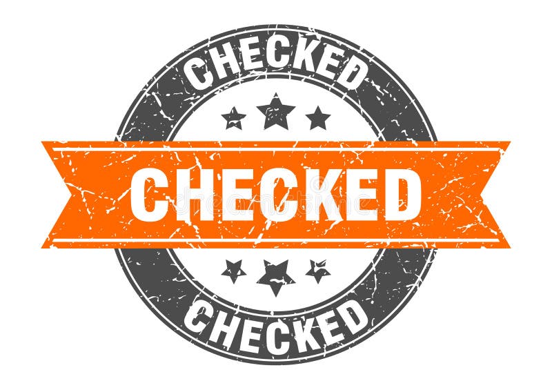 Checked stamp stock vector. Illustration of grunge, black - 162722023