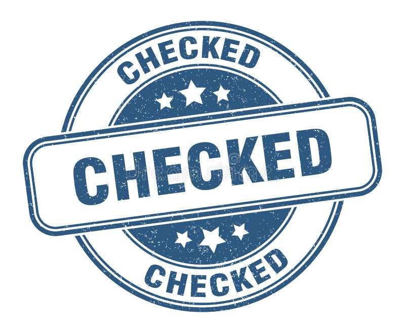 Checked stamp with date stock vector. Illustration of investigate ...