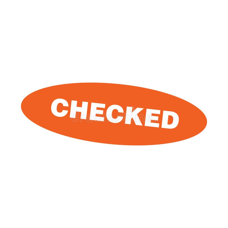 CHECKED Seal Badge Banner Stamp Template Solid Color with Grunge Effect ...