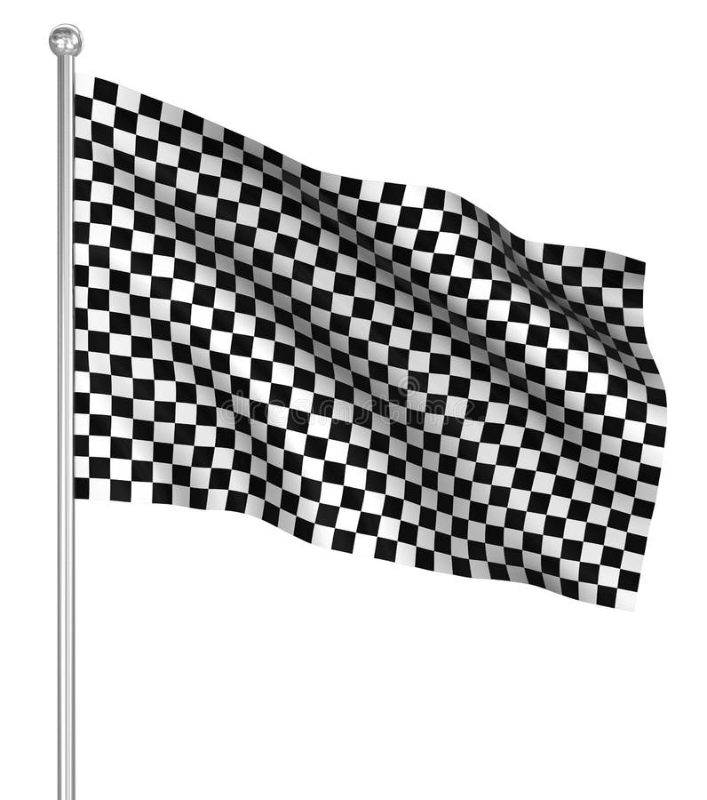 Checked start flag stock illustration. Illustration of finishing - 17577497