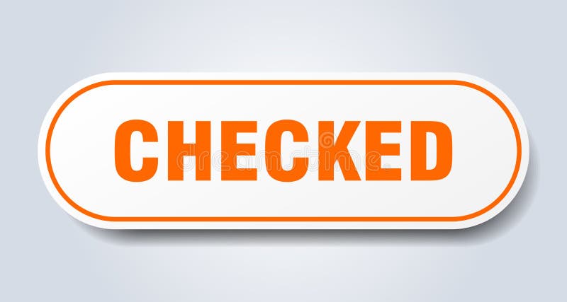 Checked sticker. stock vector. Illustration of paper - 158774890