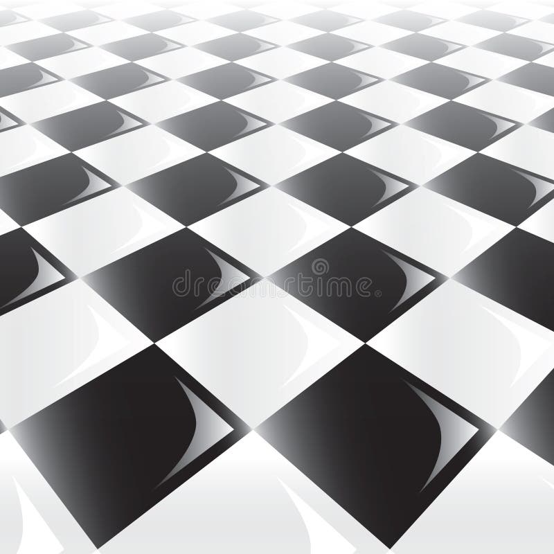 Perspective View of a Chess or Checker Board Stock Illustration ...