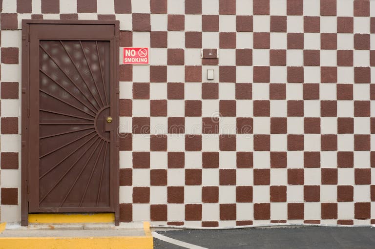 Checker Board with Door stock image. Image of brown, yellow - 11199569