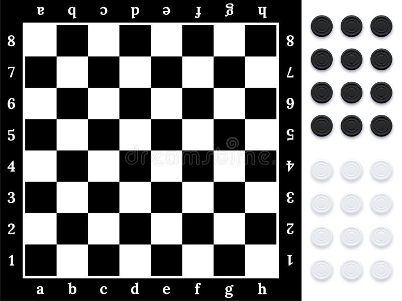 Checker Board, Top View Vector Illustration. 3d Realistic Layers with ...