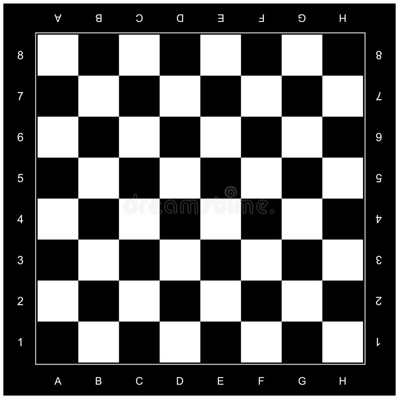 Checker or Chess Square Board Vector Black and White Illustration Stock ...
