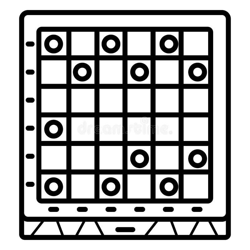 Checker game vector icon stock illustration. Illustration of design ...