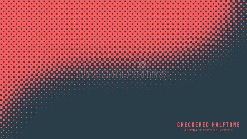 Checker Halftone Pattern Vector Smooth Curve Border Red Blue Abstract ...