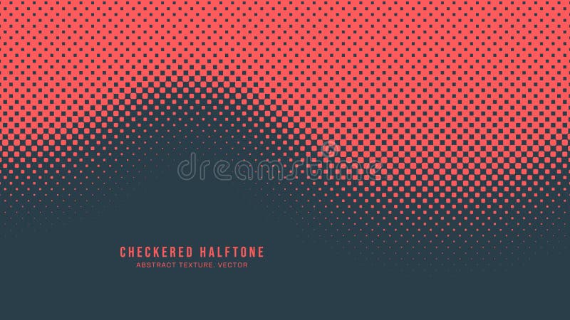 Checker Halftone Pattern Vector Smooth Curve Border Red Blue Abstract ...