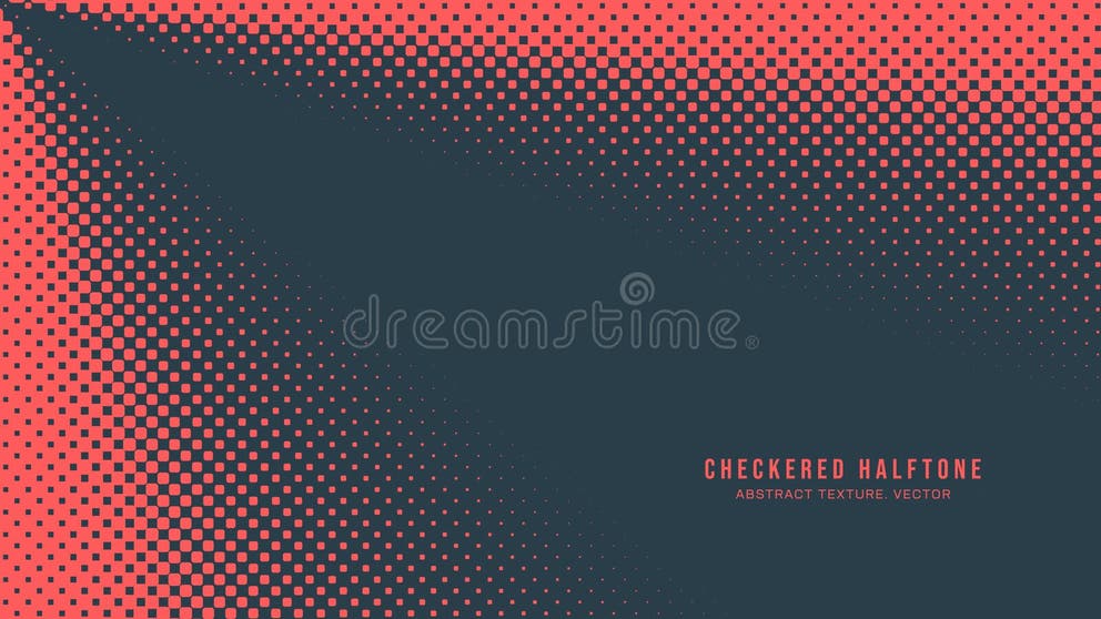 Checker Halftone Pattern Vector Square Dots Light Ray Border Red Blue ...