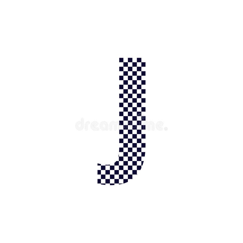 Checker Pattern Vector Logo Letter J Stock Vector - Illustration of ...