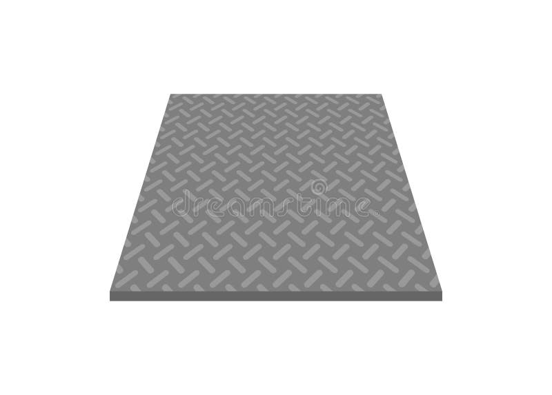 Checker Plate in Perspective View. Simple Flat Illustration. Stock ...