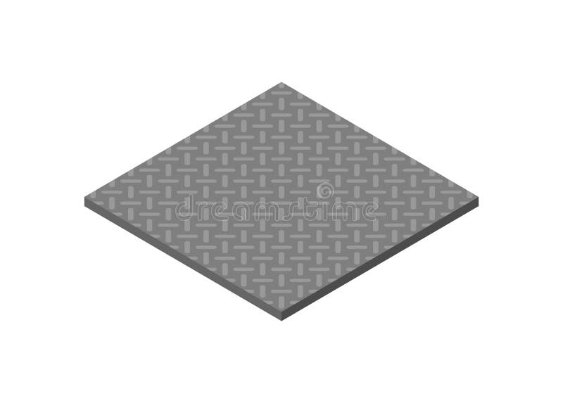 Checker Plate. Simple Flat Illustration in Isometric View.. Stock ...