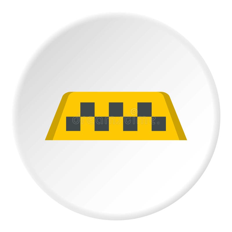 Checker Taxi Icon, Flat Style Stock Vector - Illustration of stripe ...
