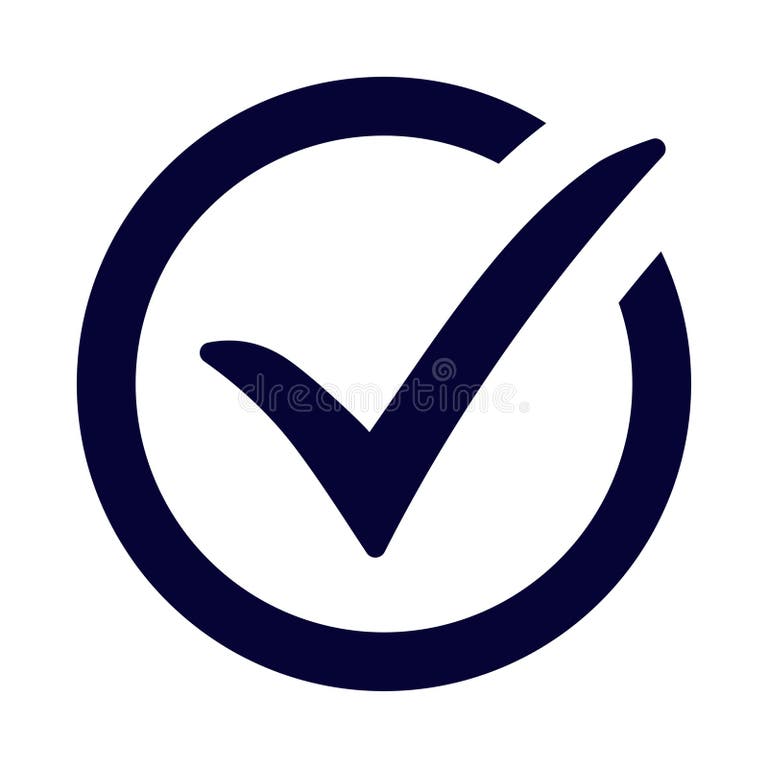 Checker, Tick, Correct Tick Icon Stock Vector - Illustration of round ...