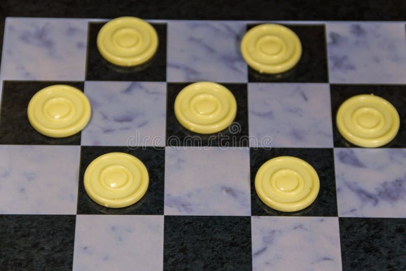 Checkerboard With Checkers. Game Concept. Board Game Stock Image ...