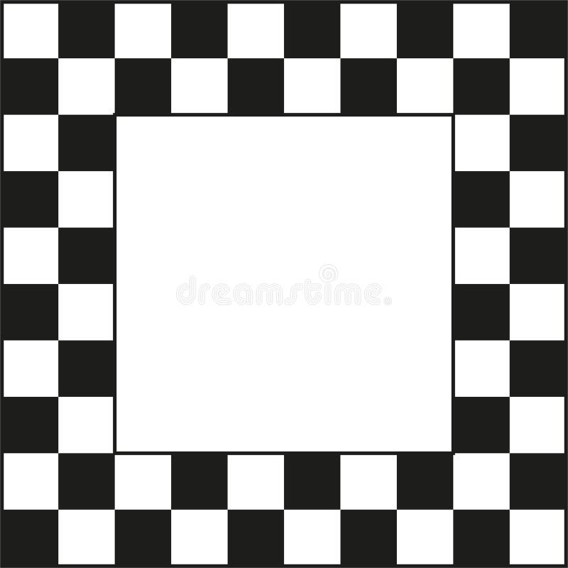 Checkerboard Corner Frame. Black and White Squares. Chess Pattern ...