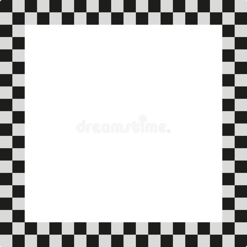Checkerboard Frame in Black and White. Simple and Geometric Design ...
