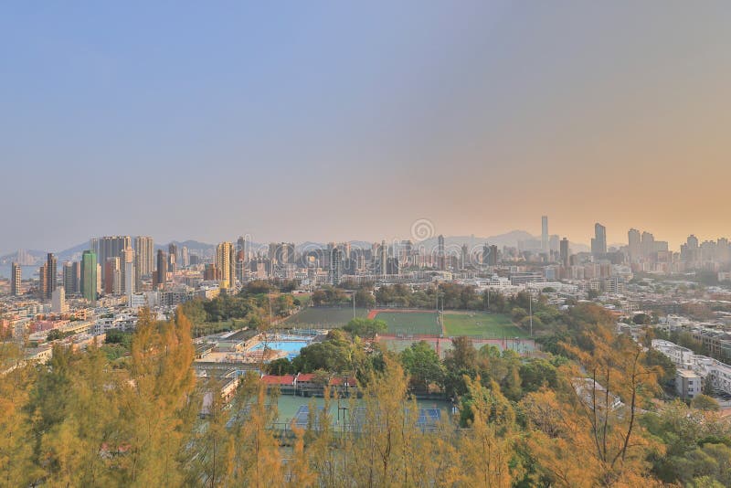 The Checkerboard Hill View of a Kowloon Stock Image - Image of centre ...