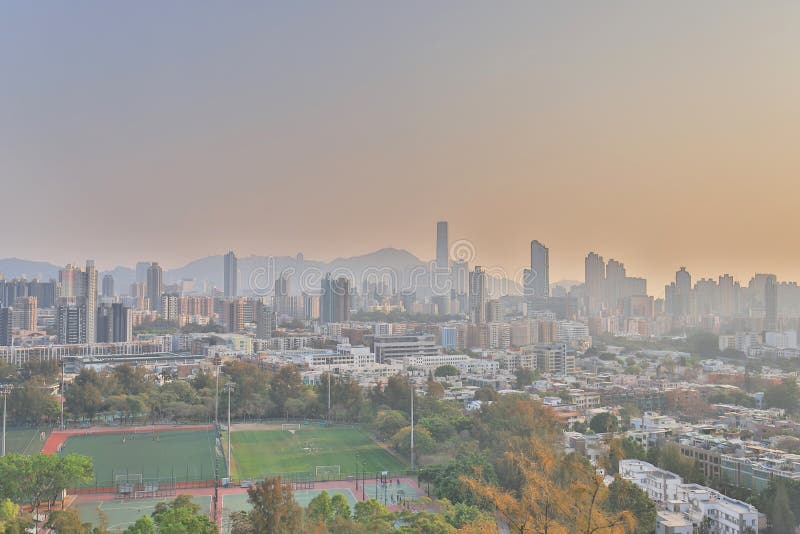 The Checkerboard Hill View of a Kowloon Stock Image - Image of centre ...