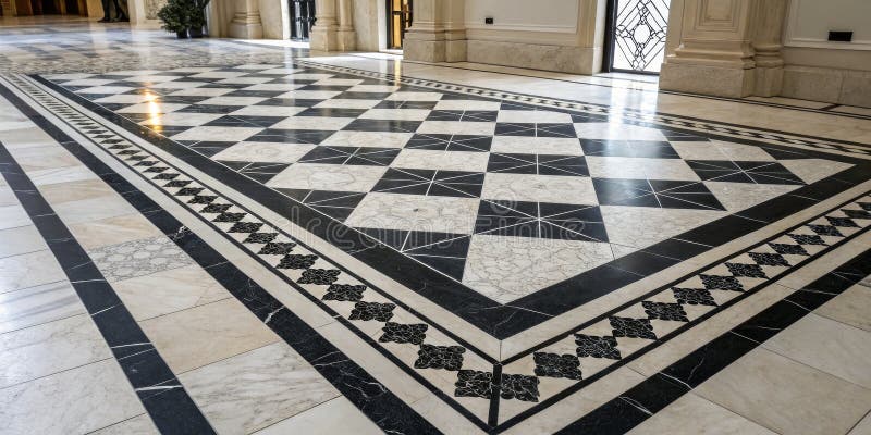 Checkerboard Marble Floor stock illustration. Illustration of texture ...