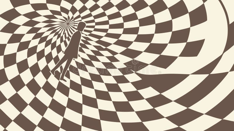 Checkerboard Optical Illusion, Abstract Hypnotic Pattern, Vector Design ...