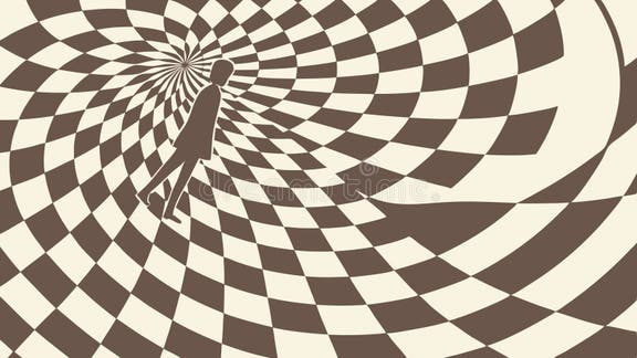 Checkerboard Optical Illusion, Abstract Hypnotic Pattern, Vector Design Generative AI Stock ...