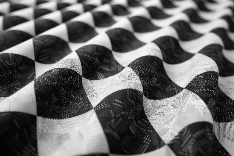 Checkerboard Pattern, Black and White, Flat Simple Fabric, Generative ...