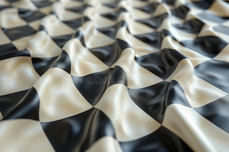 Checkerboard Pattern, Black and White, Flat Simple Fabric, Generative ...