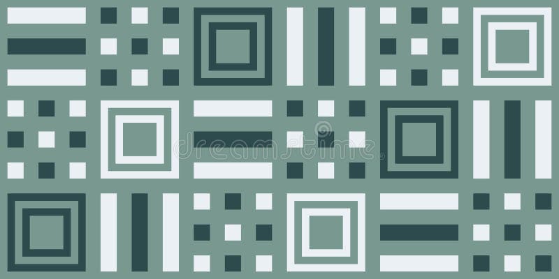 Checkerboard Pattern of Blue Squares, Dots, Triple Lines. Stock Vector ...